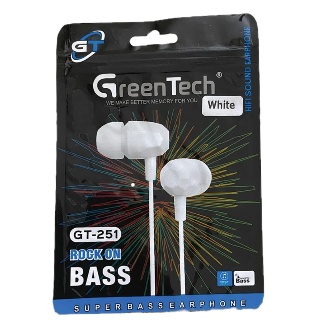 Greentech GT-251 Pouch Earphone (Mix Colors) – IndTraBiz